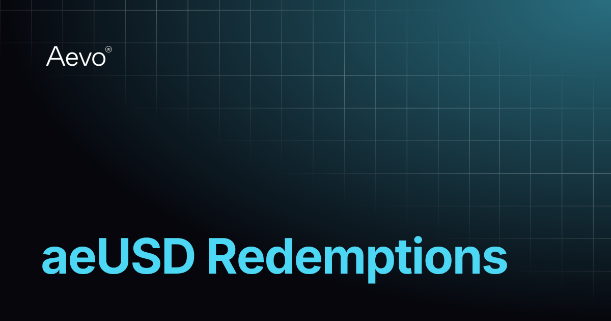 aeUSD Redemptions | Aevo Documentation